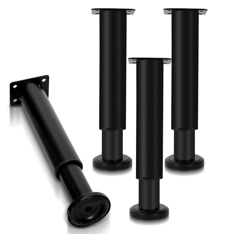 4X Pieds de meuble 18-30cm Extensible（Noir） Pieds de socle Pied de ...