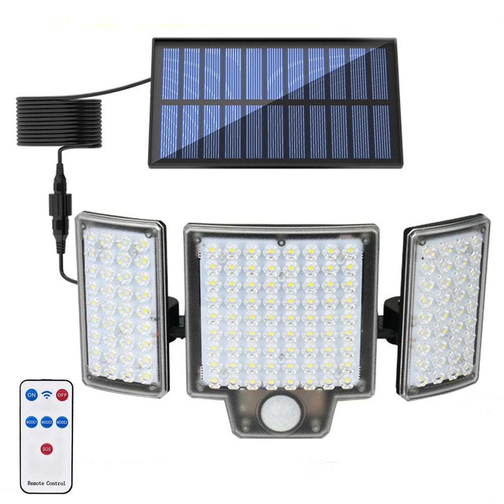 Éclairage solaire extérieur de jardin de clôture petit lampadaire ...