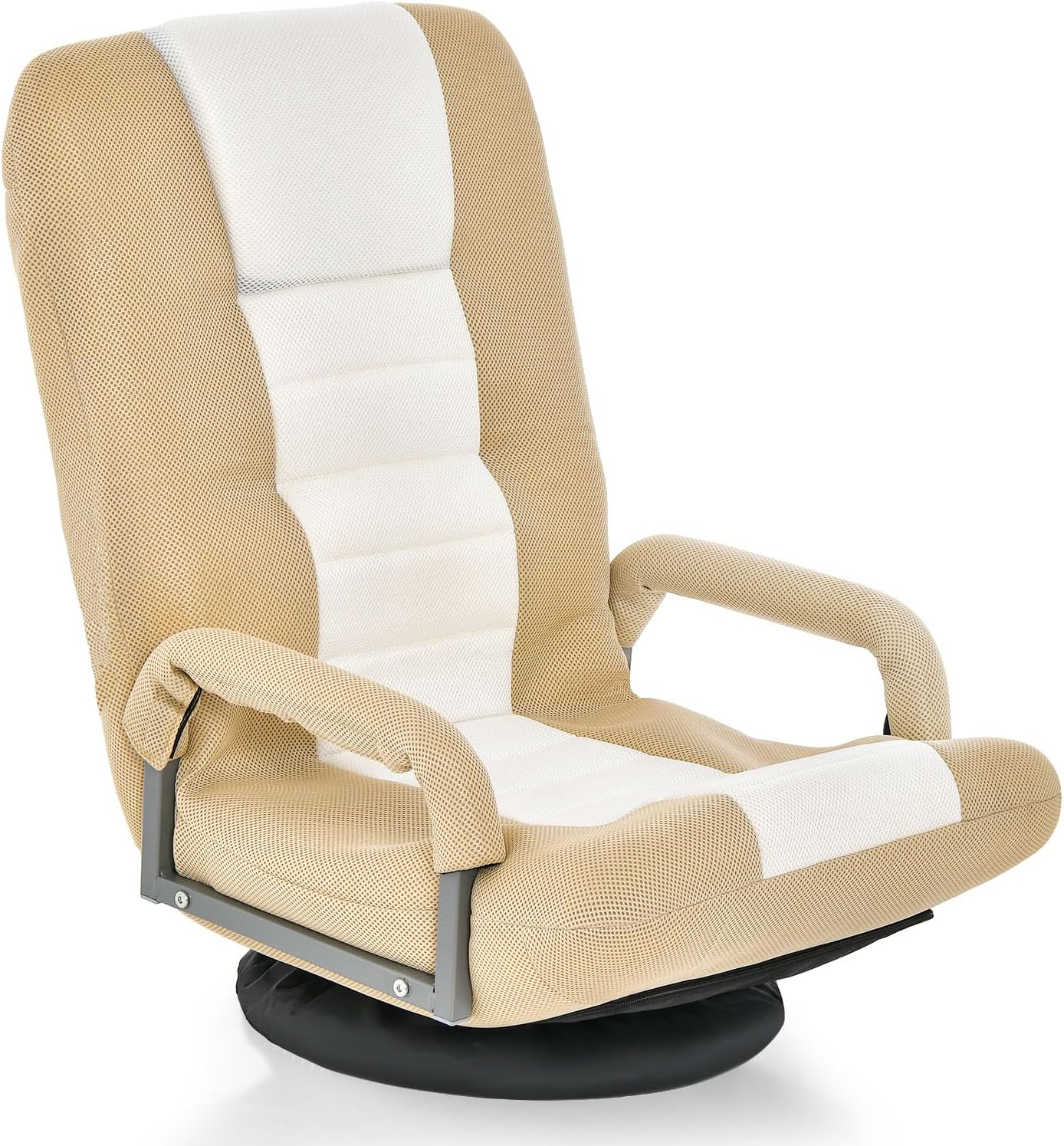 LIFEZEAL Chaise de Sol Pivotante, Fauteuil de Sol Rembourrée avec 5 ...