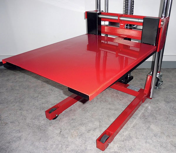Chariot gerbeur semi électrique 400kg 2en1 - Plateau amovible 650x560mm ...