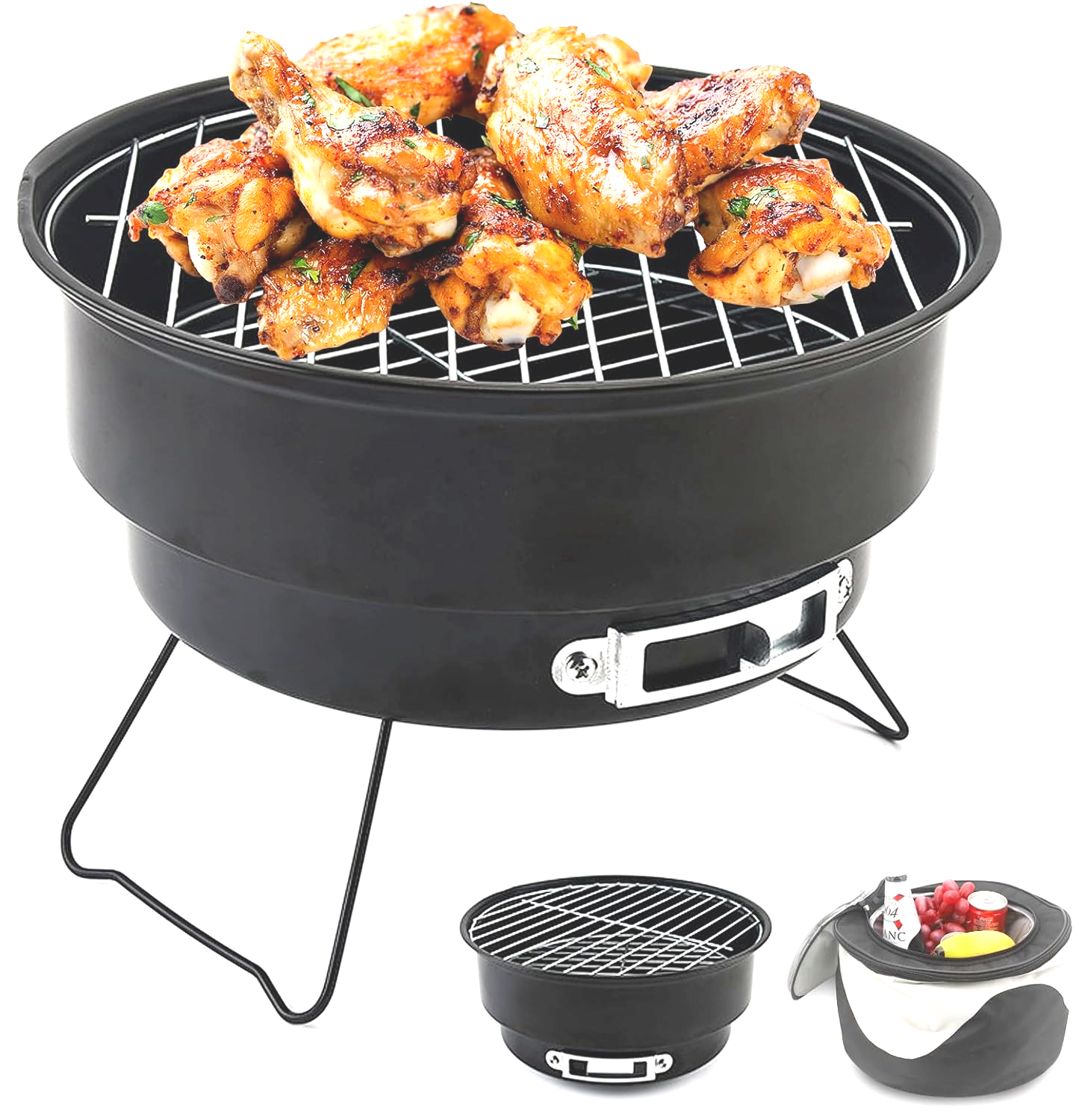 Mini barbecue à charbon portable et pliable avec sac isotherme pour ...