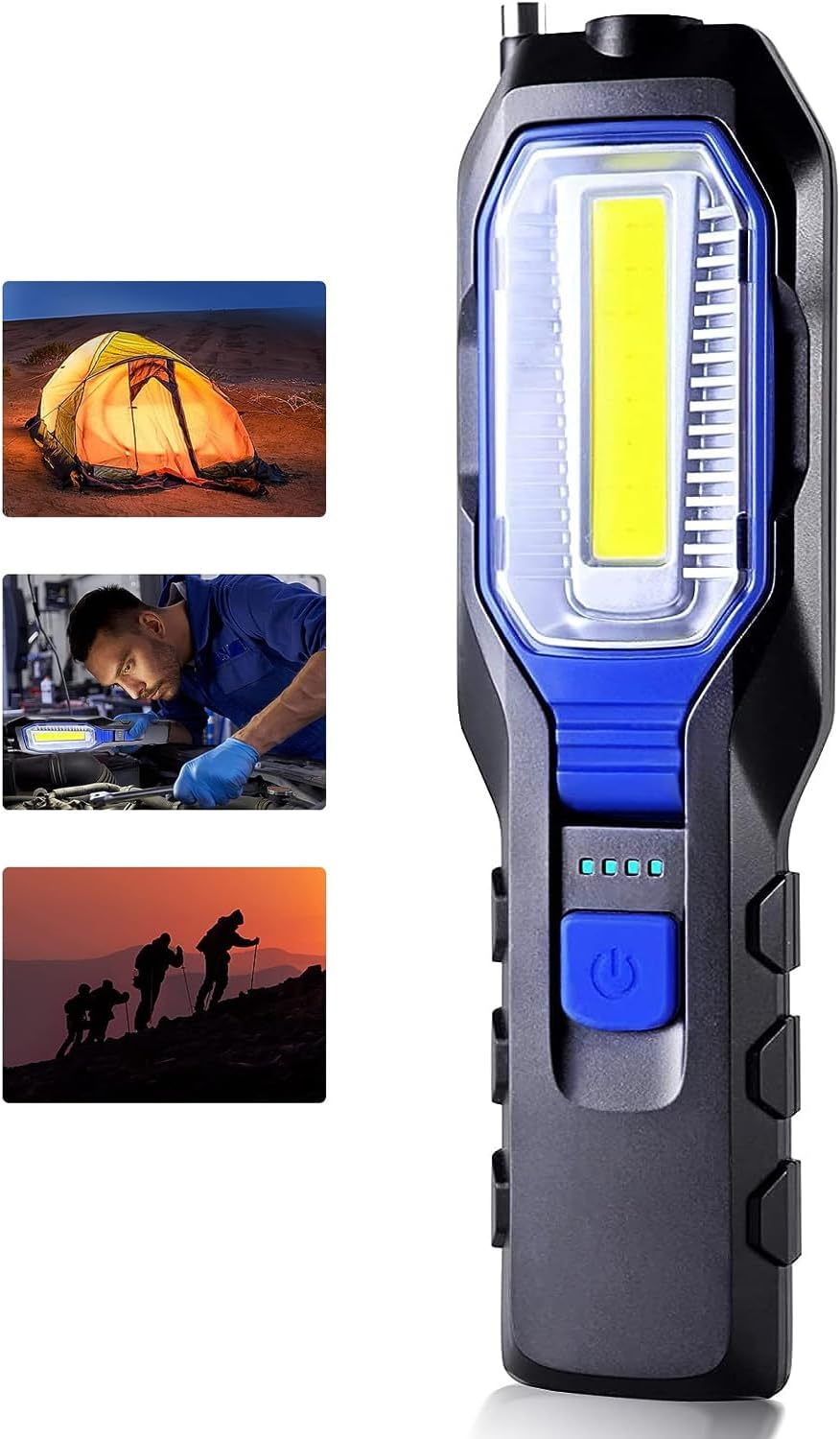 Lampe D'inspection LED Rechargeable - Baladeuse COB, Torche de Travail ...