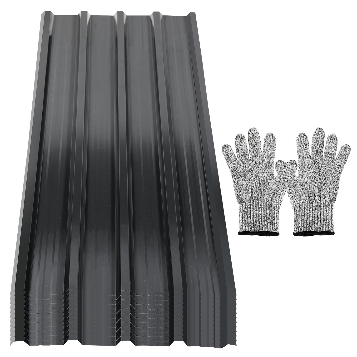 Paneles de techo 7/14/21㎡ Chapa de acero galvanizado antracita (24 ...