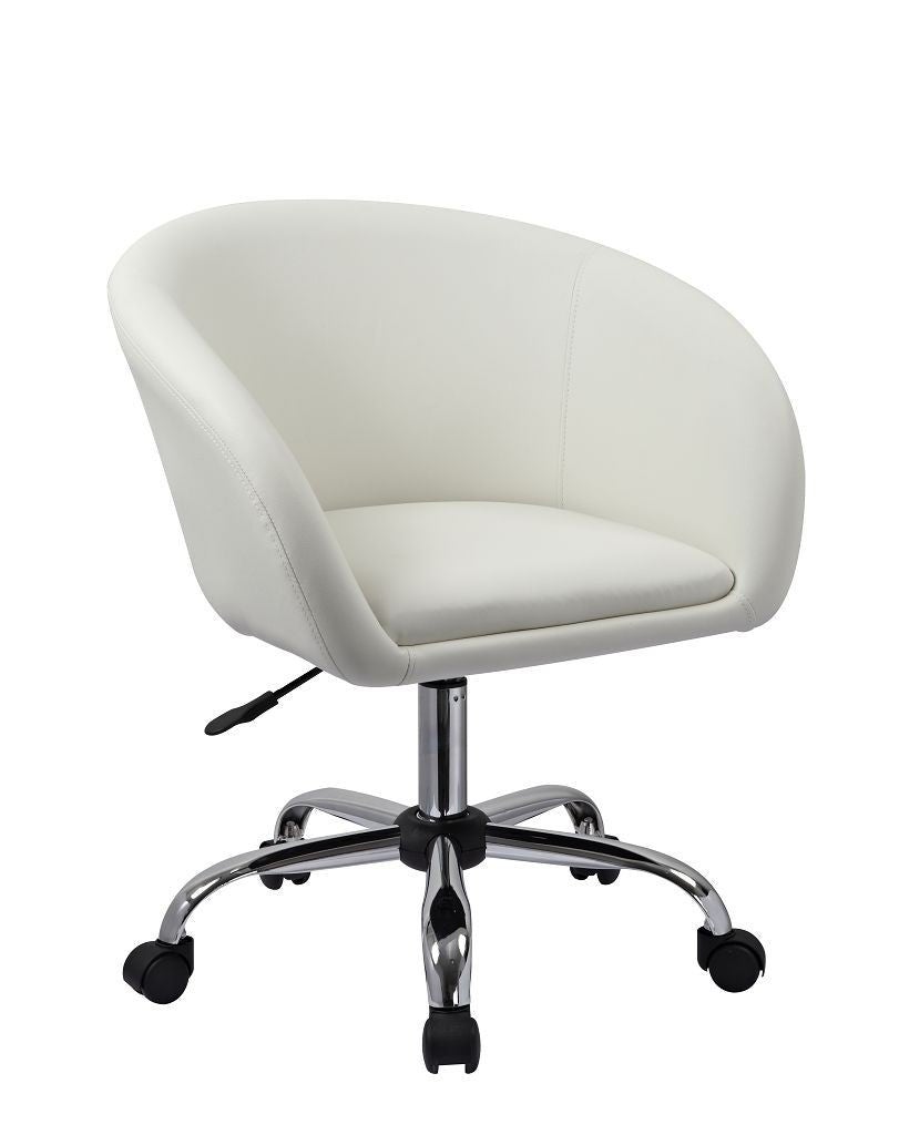 Fauteuil à roulette tabouret chaise de bureau blanc BUR09021 | Leroy Merlin