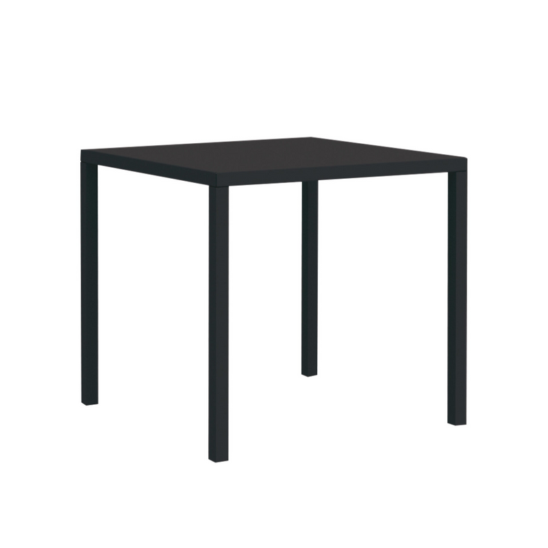 Mesa de jardín fija de metal "Quatris" 80x60 cm 75h Negro | Leroy Merlin