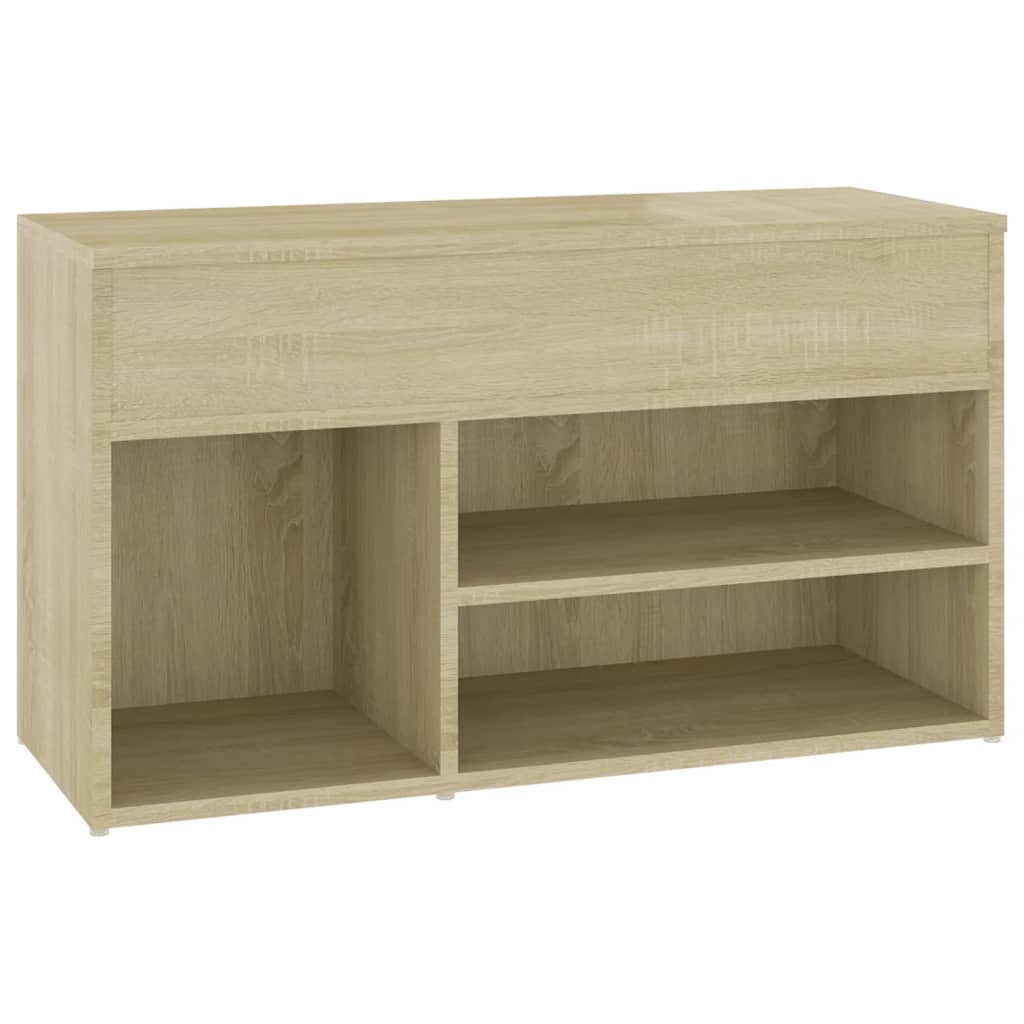 Banc à chaussures bottes commode étagère meuble entrée rangement sonoma ...