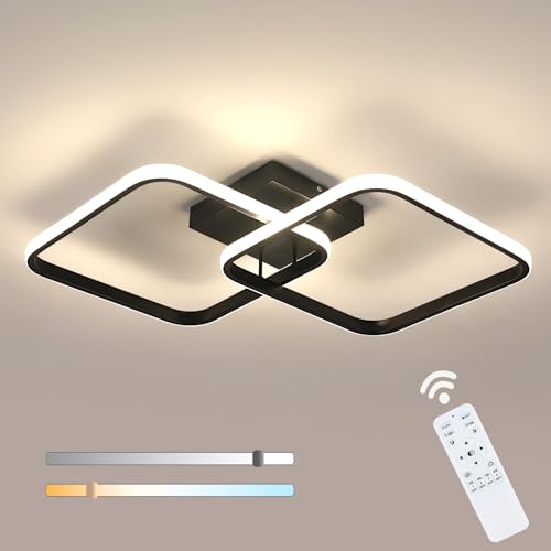 COMELY Lámpara de Techo LED Regulable 48W 5400LM, Plafón Cuadrado 64CM ...