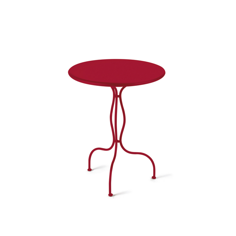 Table d'appoint d'extérieur rond en Métal Rouge | Leroy Merlin