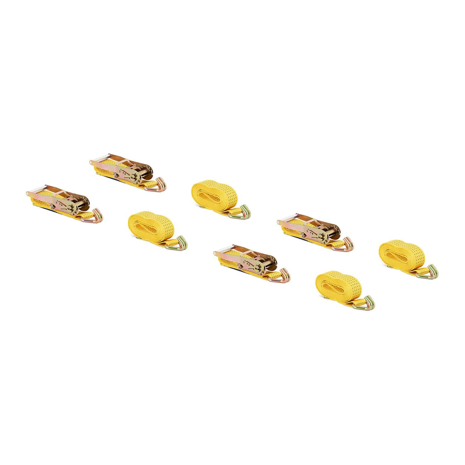 Juego de 4 correas de amarre de carga con trinquete de 4 m (correa ...