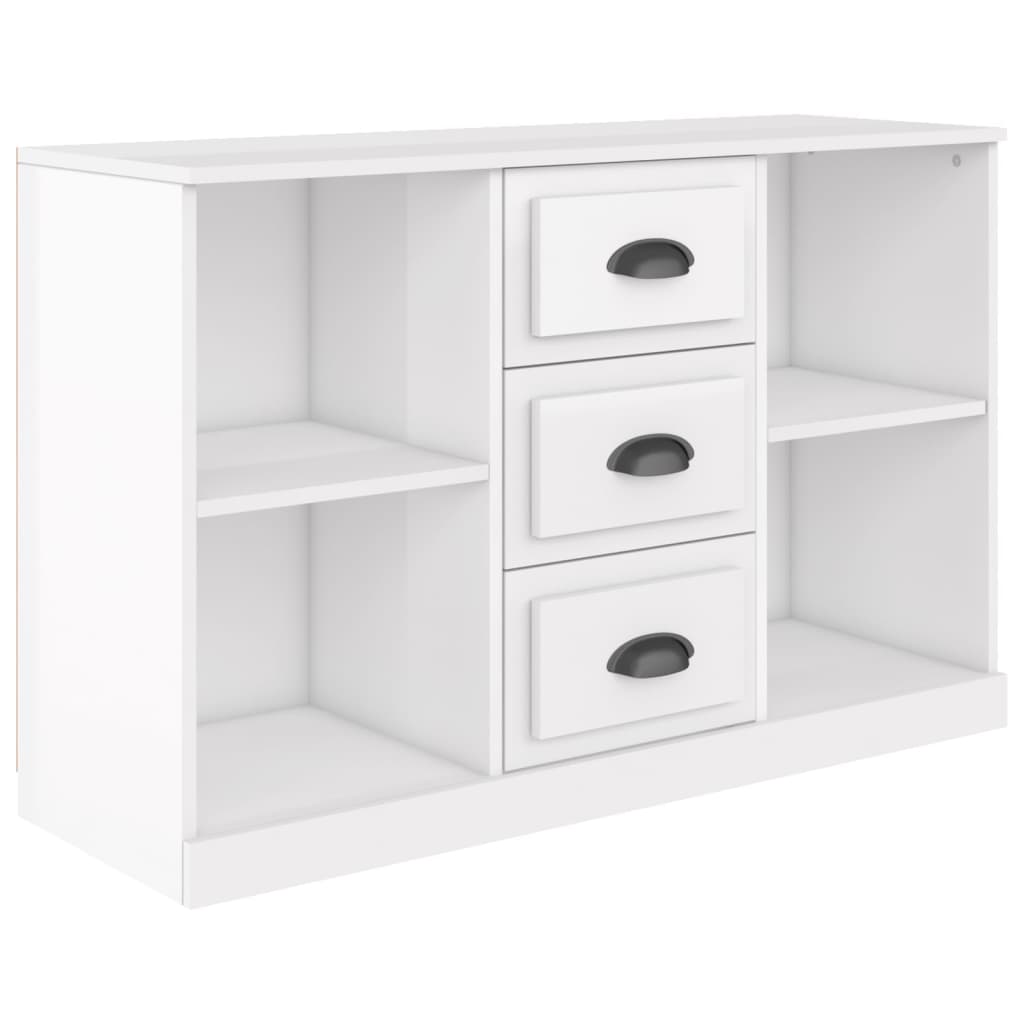 Buffet en contreplaqué blanc brillant 104,5x35,5x67,5 cm - COMFORTXL ...