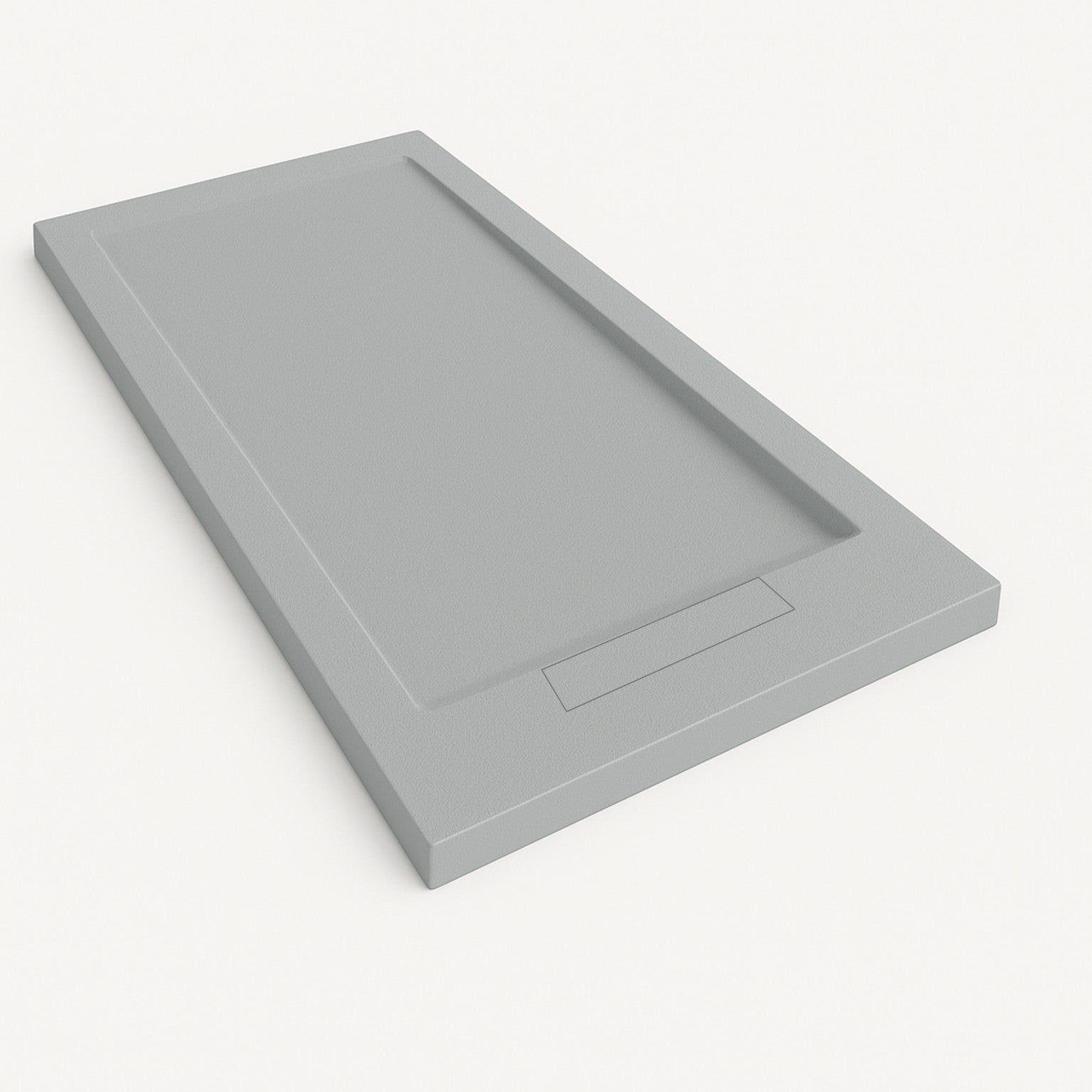 Plato de ducha Steen con marco 80X110 cm color Gris RAL 7040 rejilla Gris | Leroy Merlin