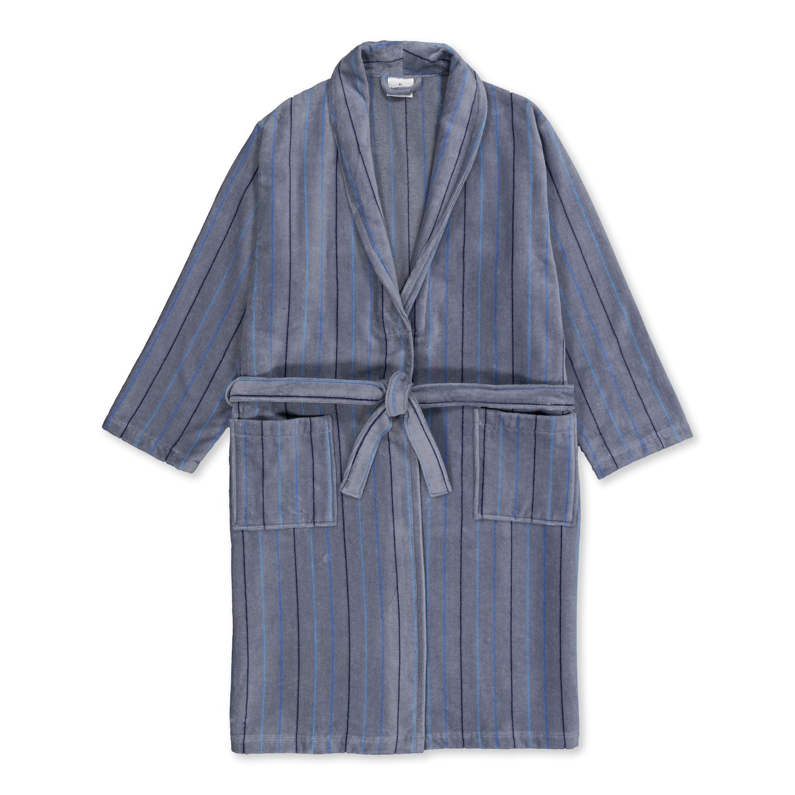 Boskimo Wesley - Peignoir en Velours 100% Coton - Rayé Noir - S | Leroy ...