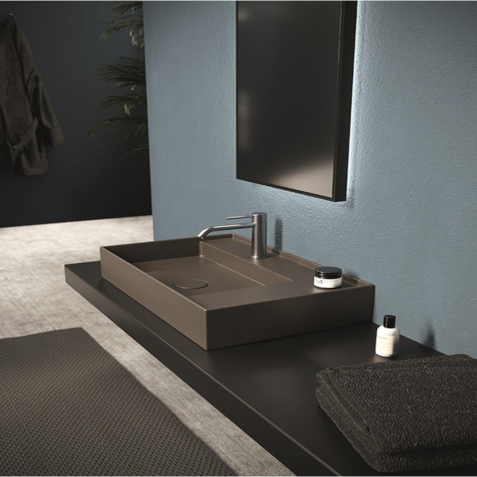 Hide 65x40 Blanc Brillant, 1 trou | Leroy Merlin