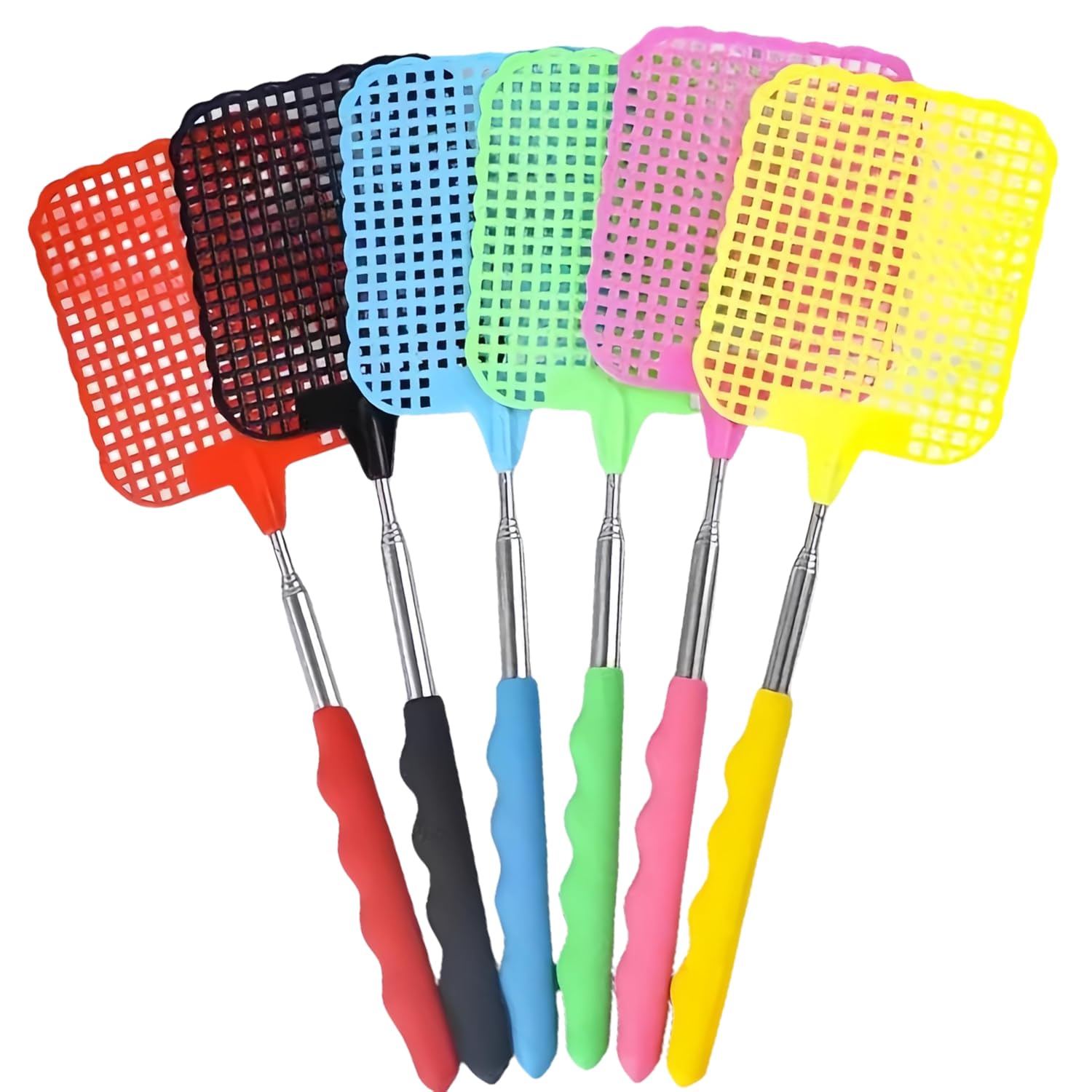 Tapette à Mouches,6 Pièces Fly Swatter,Tapette à Mouches Télescopique ...