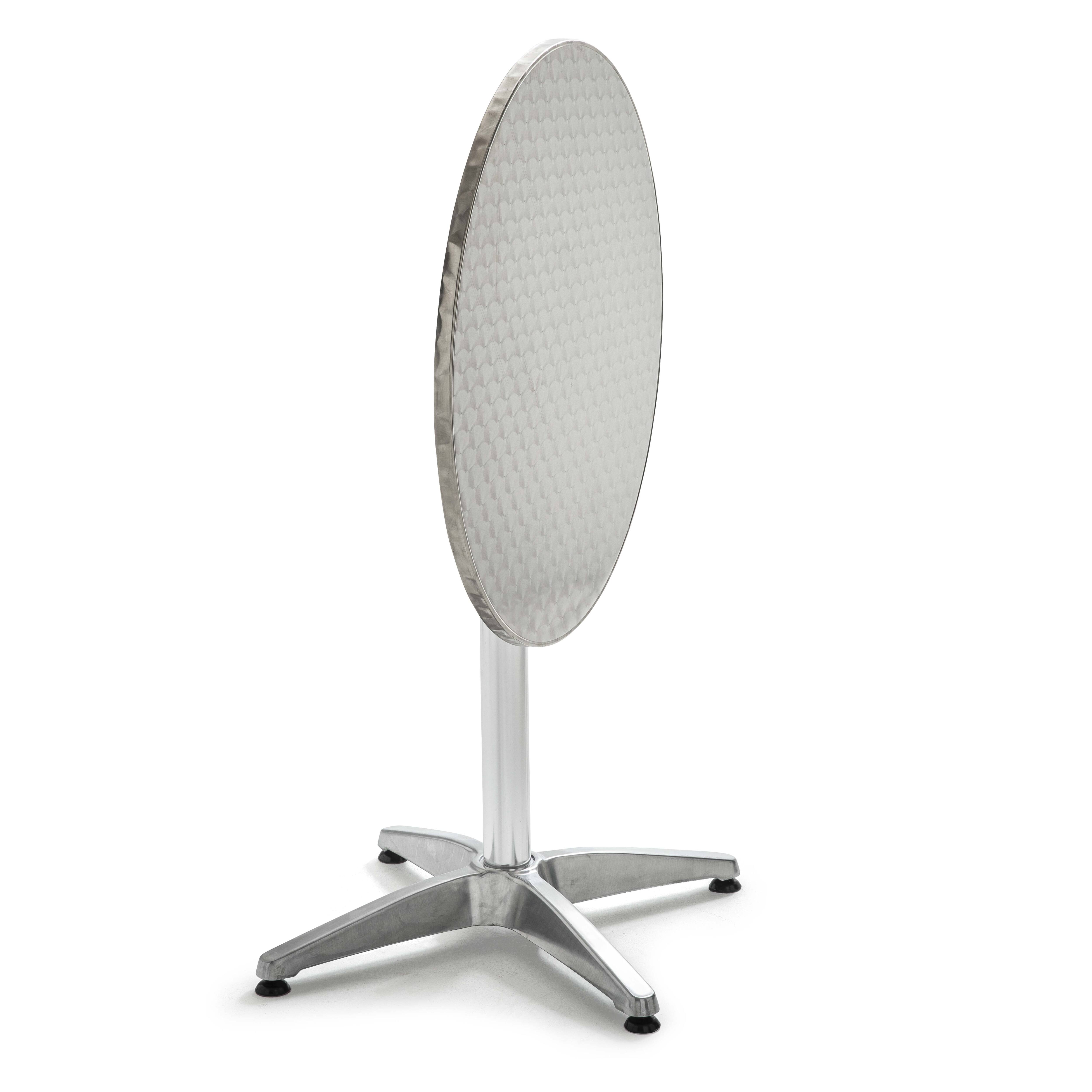 Table de terrasse inclinable ronde en aluminium | Leroy Merlin