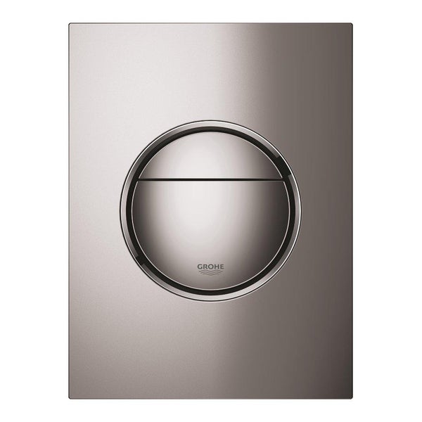 GROHE Nova Bouton de commande WC S-size Hard Graphite | Leroy Merlin