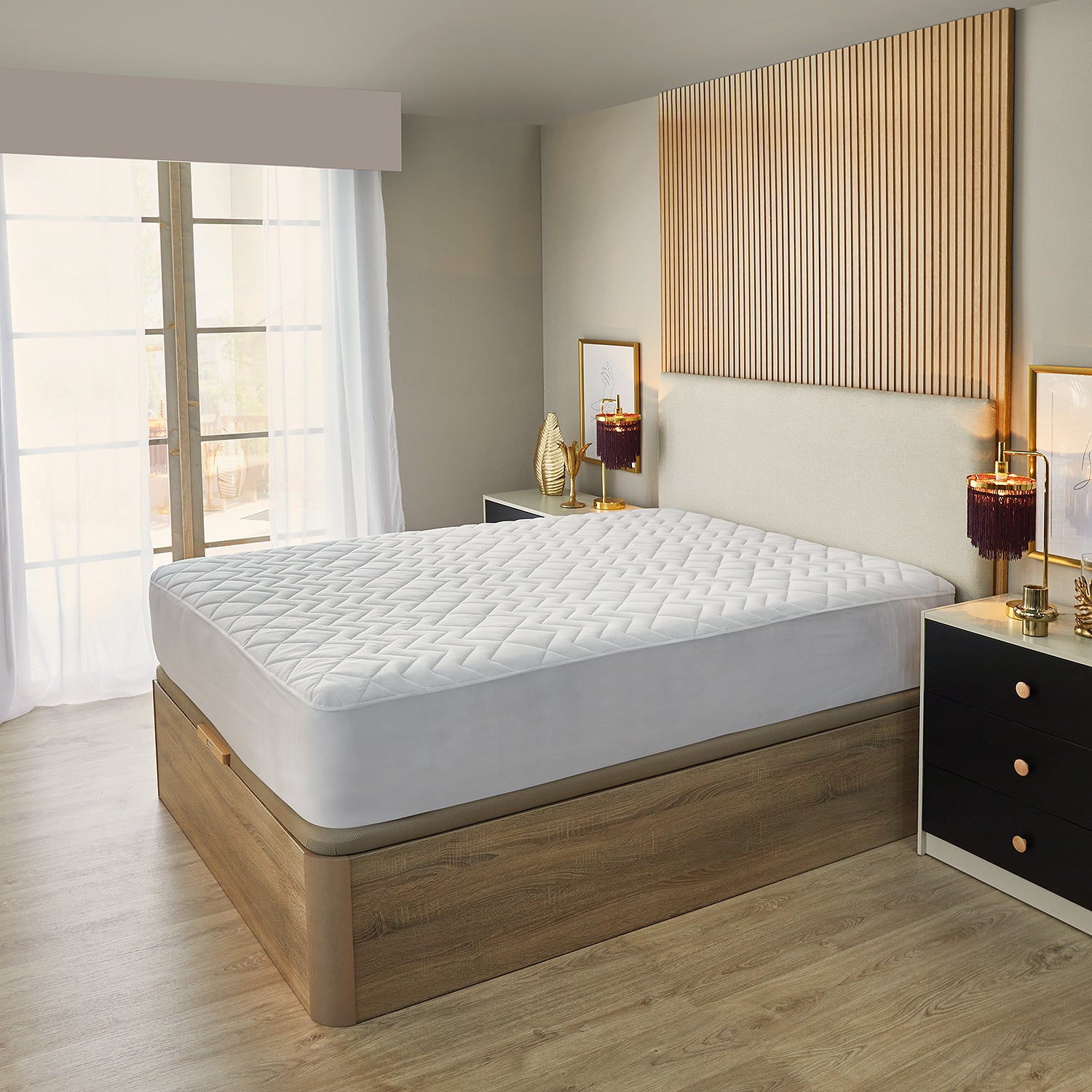 Protector de colchón 180x196cm| PIKOLIN HOME| Hasta 45cm| Transpirable ...