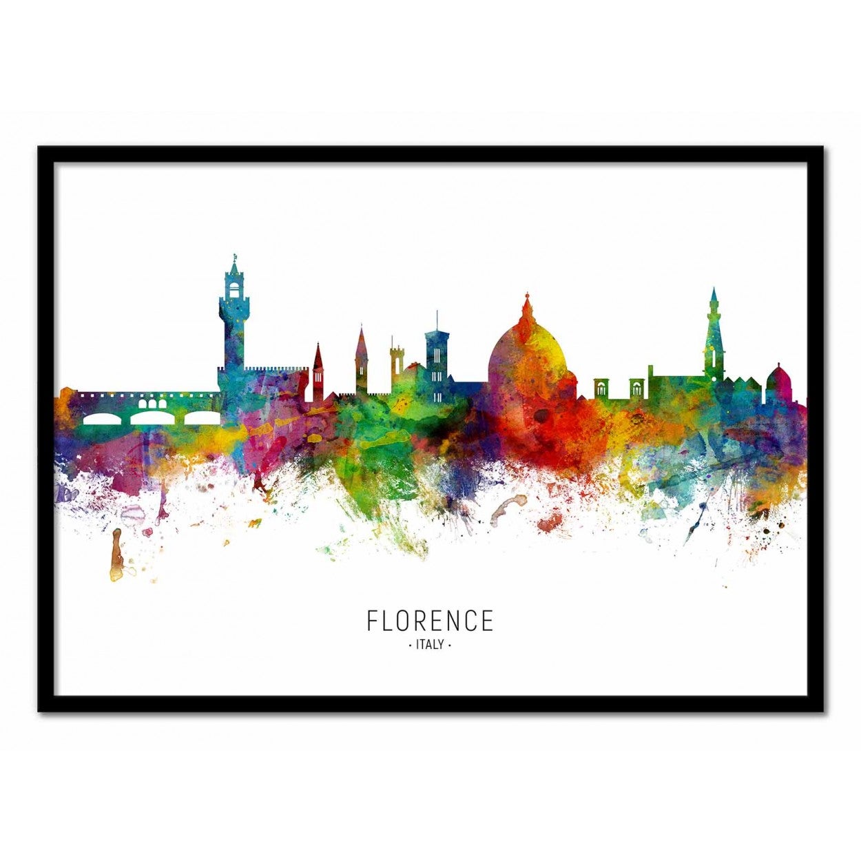Art-Poster - Florence Italy Skyline (Colored Version) - Michael ...