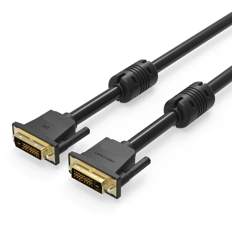 Cble DVI Vention EAABG/ DVI-D mle - DVI-D mle/ 1,5 m/ Noir | Leroy Merlin