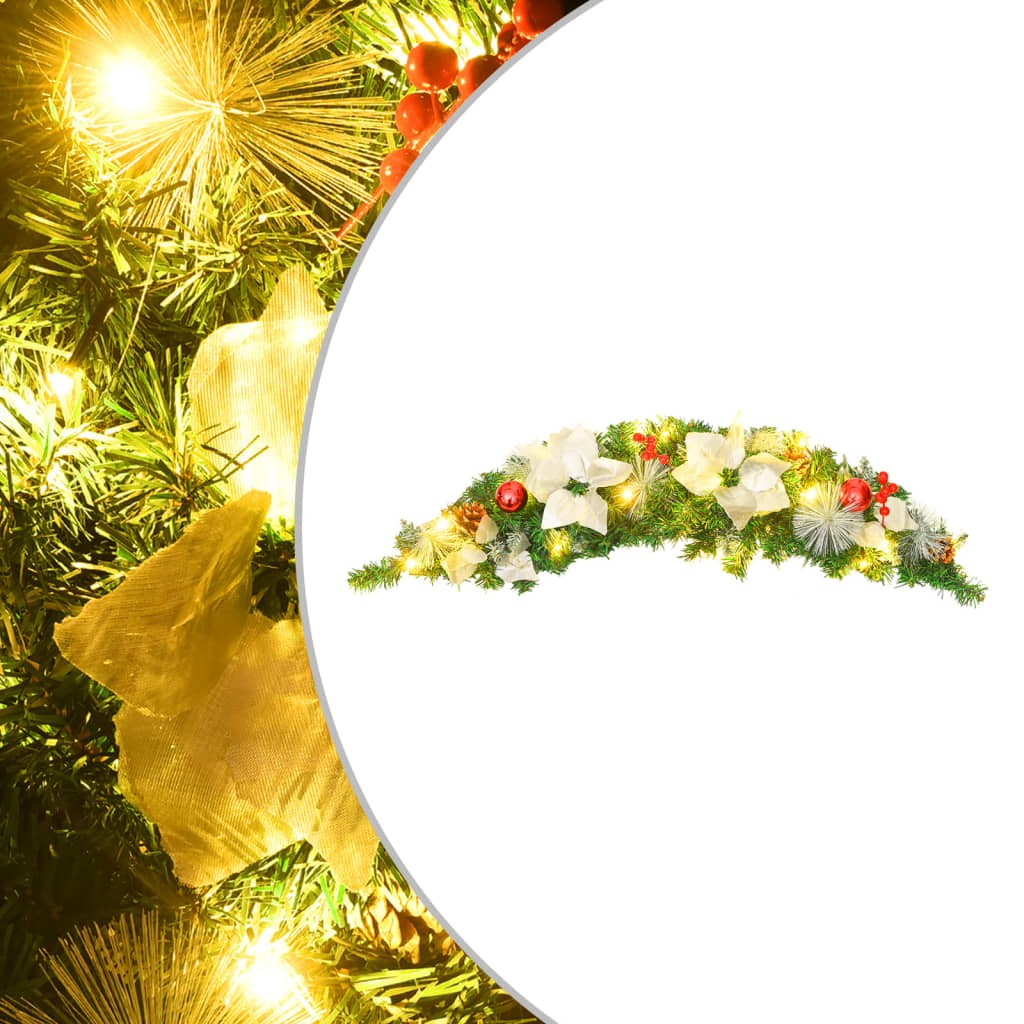 Arco de Navidad con luces LED Verde 90 cm PVC | Leroy Merlin