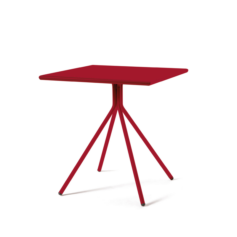Table d'appoint d'extérieur carré en Métal Rouge | Leroy Merlin