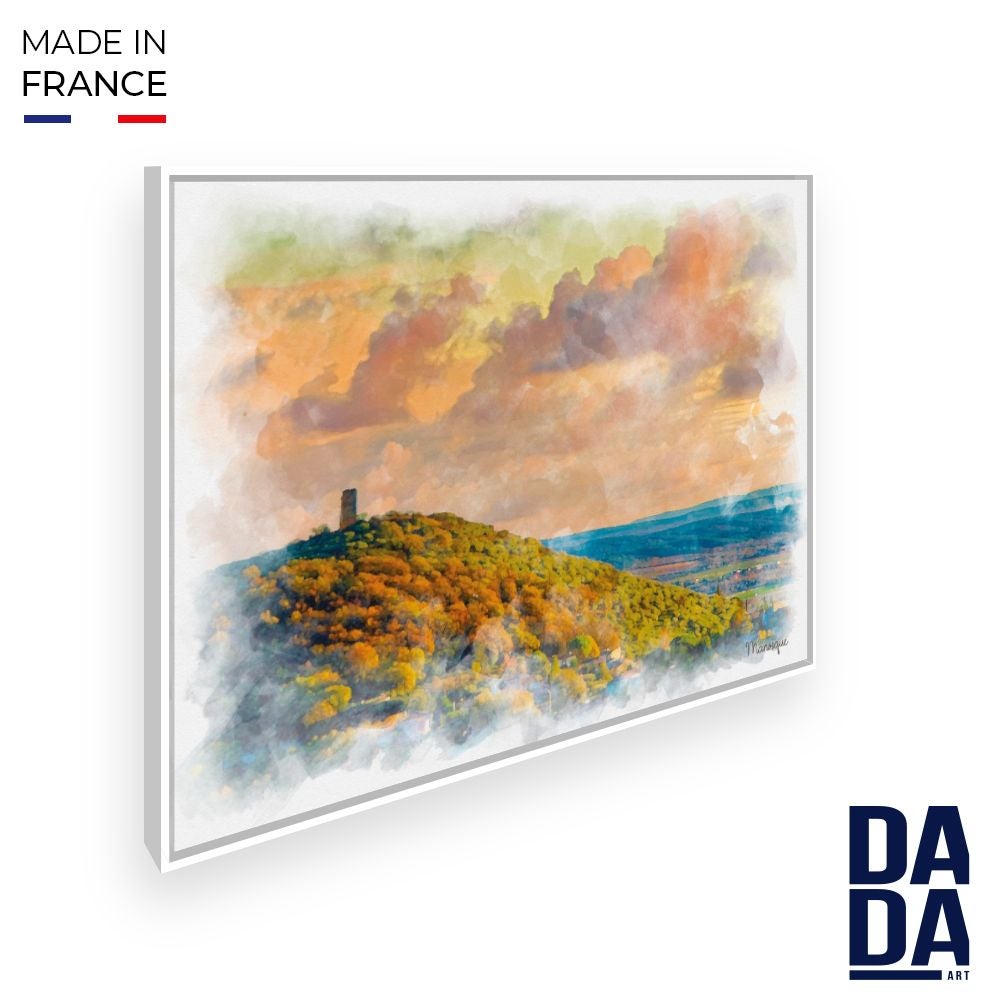Tableau Paysage de Manosque / 45x60cm / Cadre Blanc / Fabriqué en ...