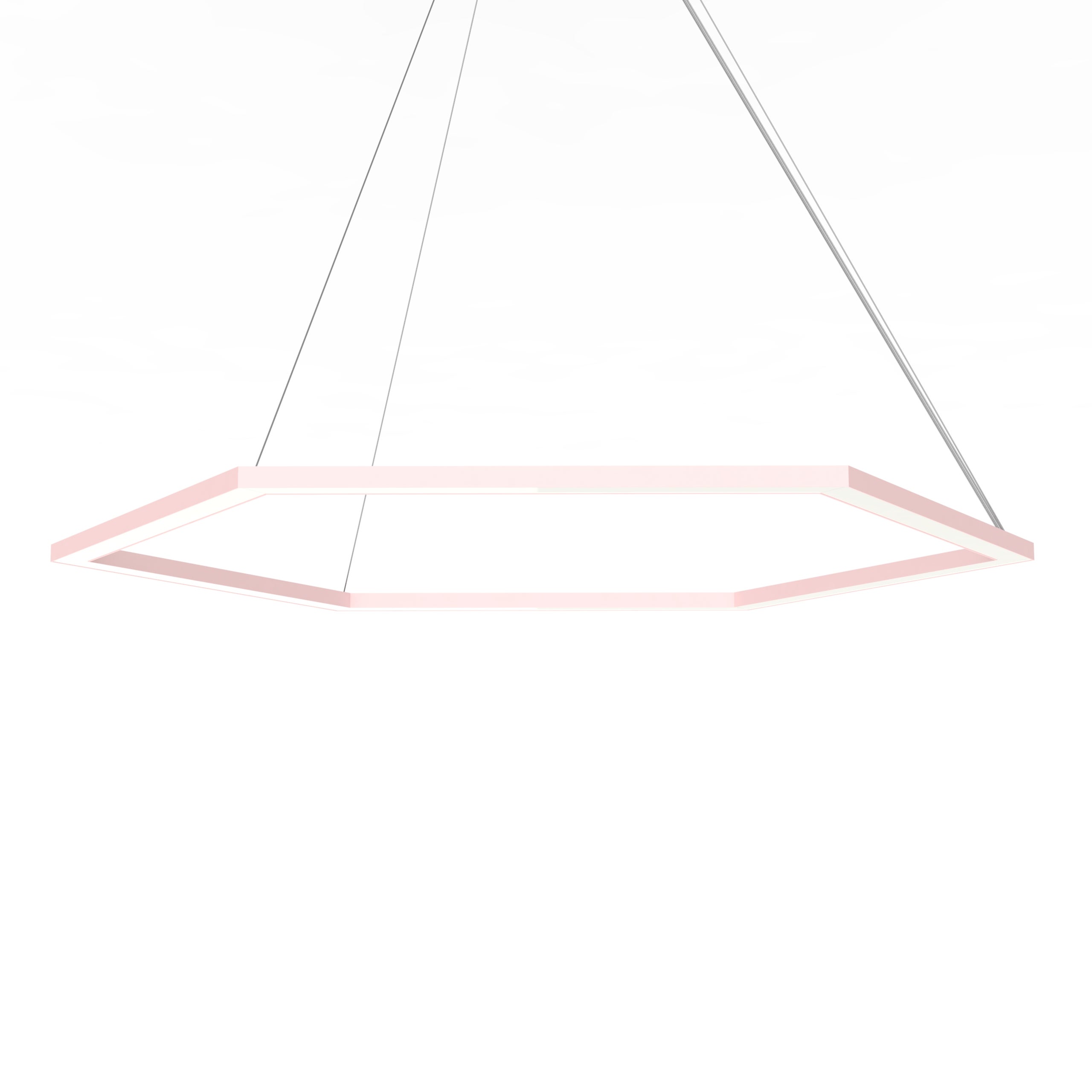 LUMICOM | ESAGONO 1X Suspension, STRIP LED, 52W/m, 3000K, métal, rosé ...