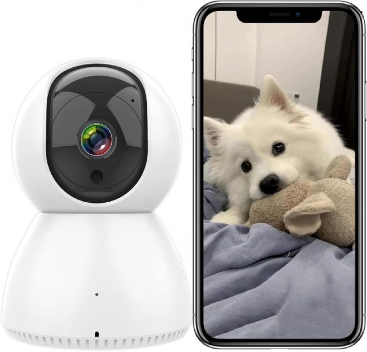 Cámara de seguridad WiFi para interiores 1080P, cámara IP con ...