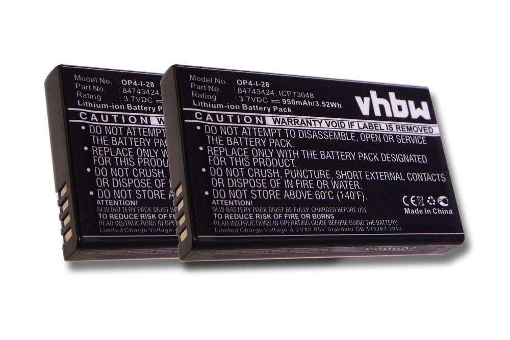 Vhbw 2x Batteries compatible avec Spectralink 7710, 7720, 7722, 7740 ...