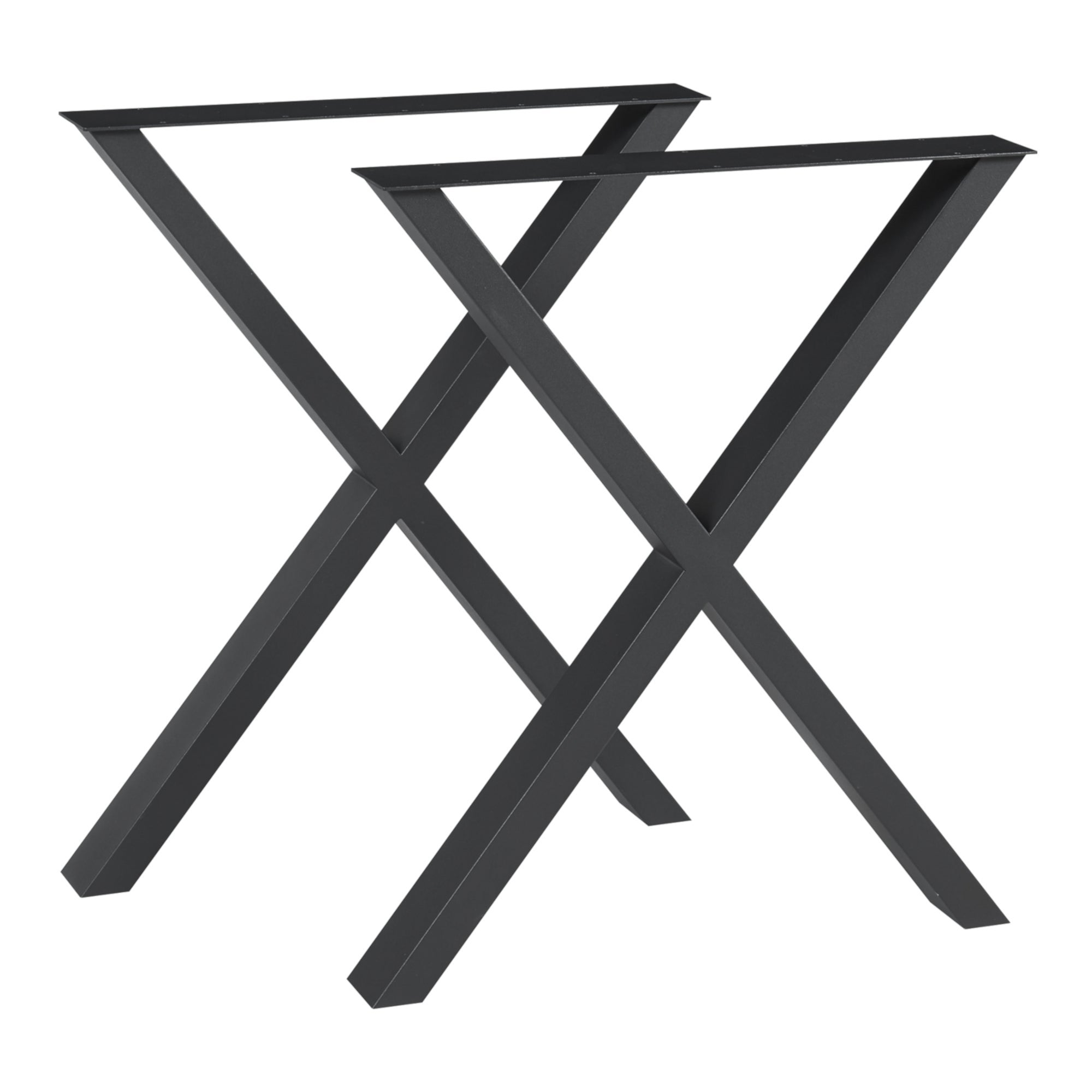 Lot de 2 pieds de table meuble moderne design original DIY Greith acier ...