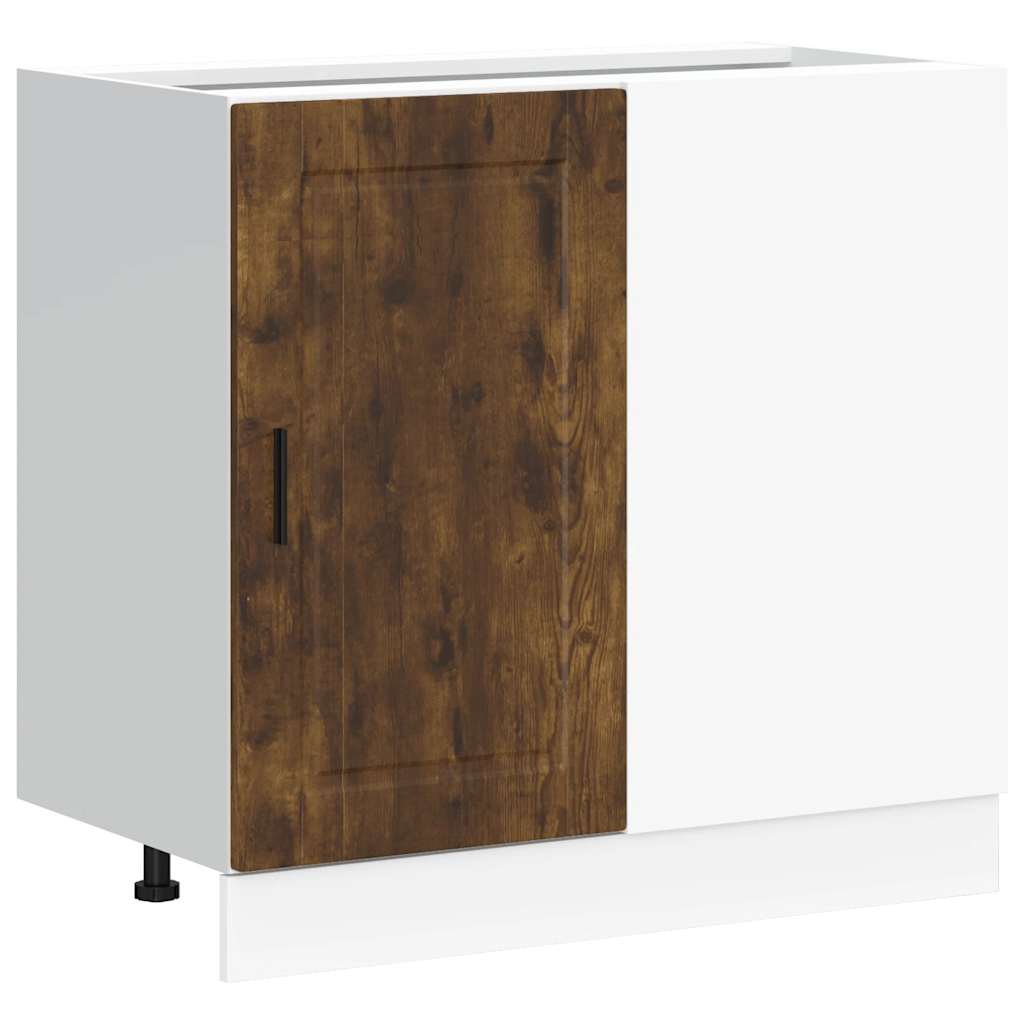 Mueble bajo de cocina porto roble ahumado madera reconstituida | Leroy ...