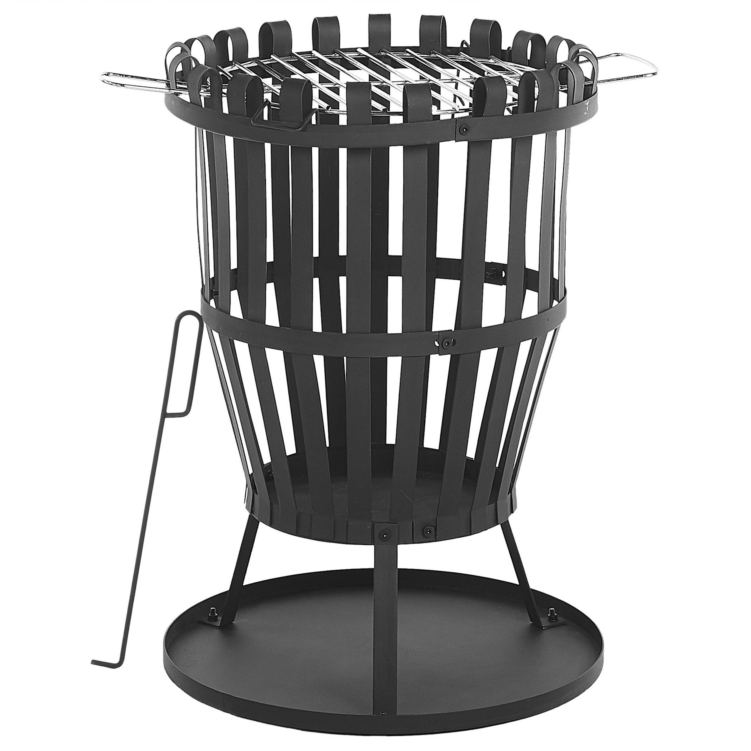 Foyer avec grille PULO Métal Noir | Leroy Merlin