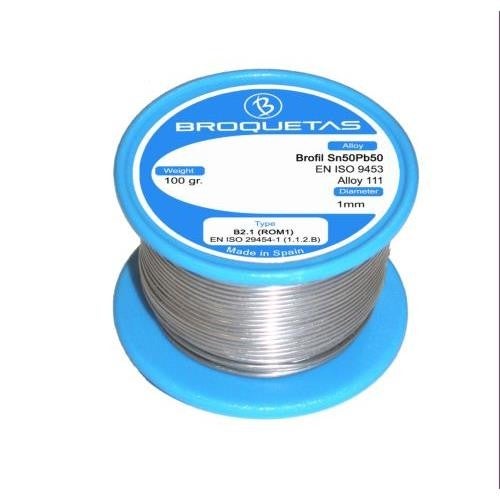 Hilo De Soldar Brofil 50Sn/ 50Pb Broquetas Diam. 1Mm 100 Gr Con Flux ...