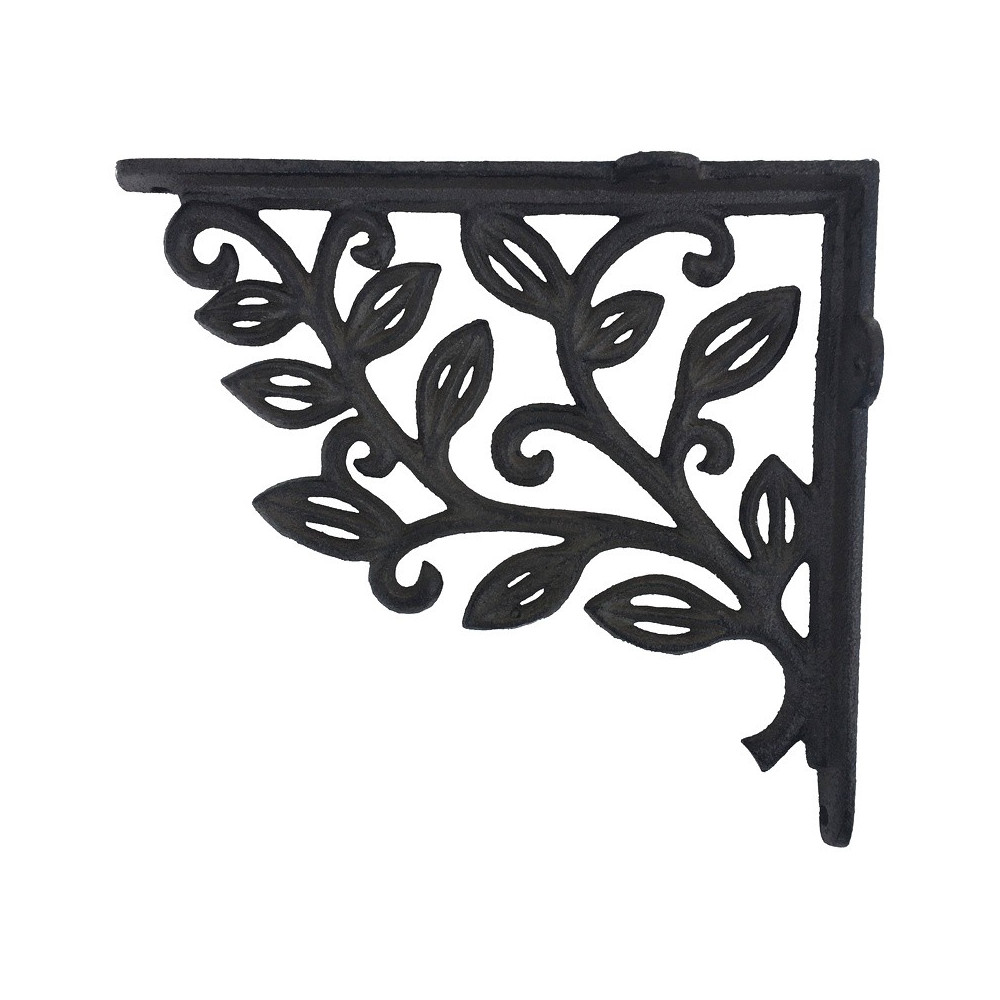 Equerre fixation étagère vintage ancienne fonte marron 20 x 18 cm ...