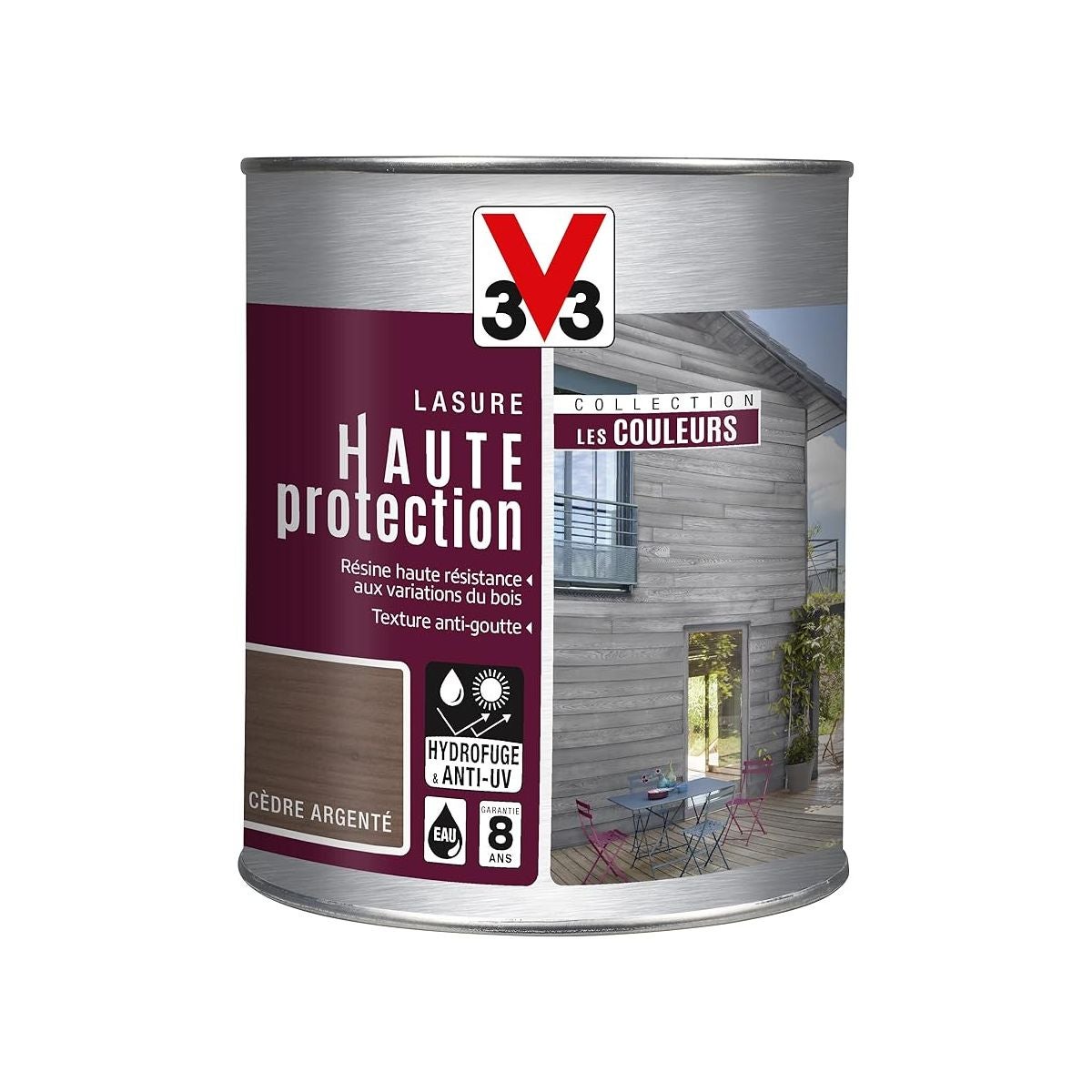 Tinte color alta protección 8 años plata satinada cedro 1 l - V33 ...