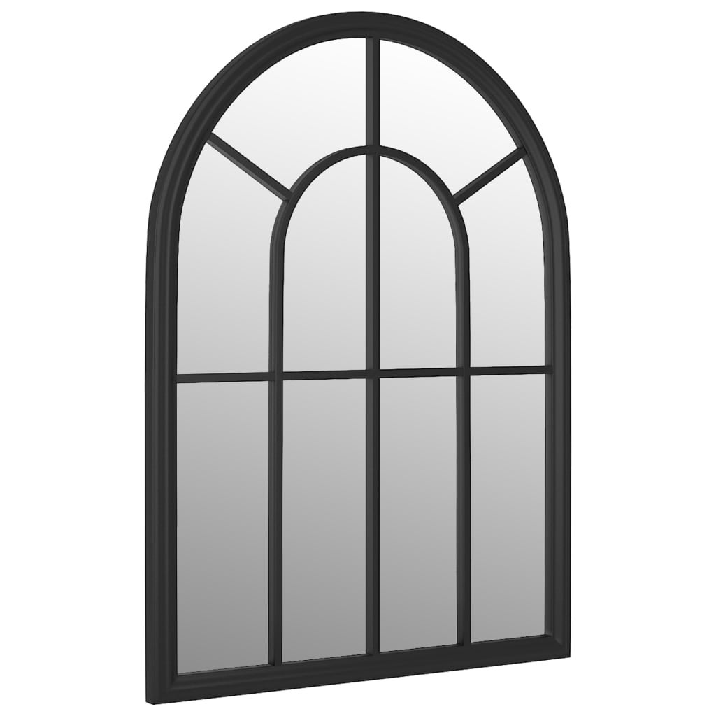 Espejo de jardín hierro negro para exterior 60x45 cm | Leroy Merlin