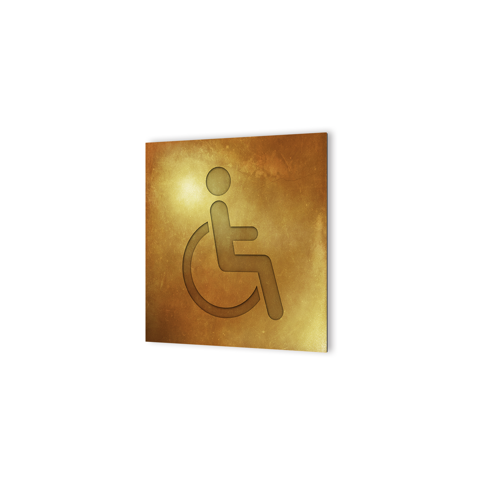 Panneau pictogramme de signalisation · Toilettes PMR | Texture Gold ...
