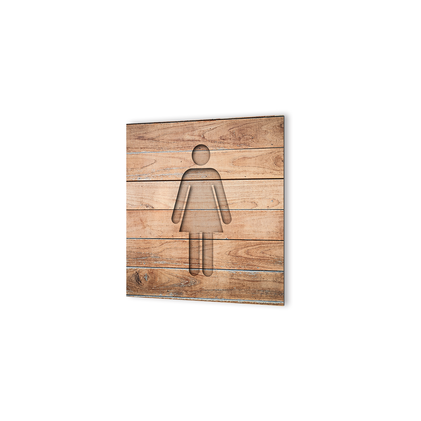 Panneau pictogramme de signalisation · Toilettes Femmes | Texture Bois ...
