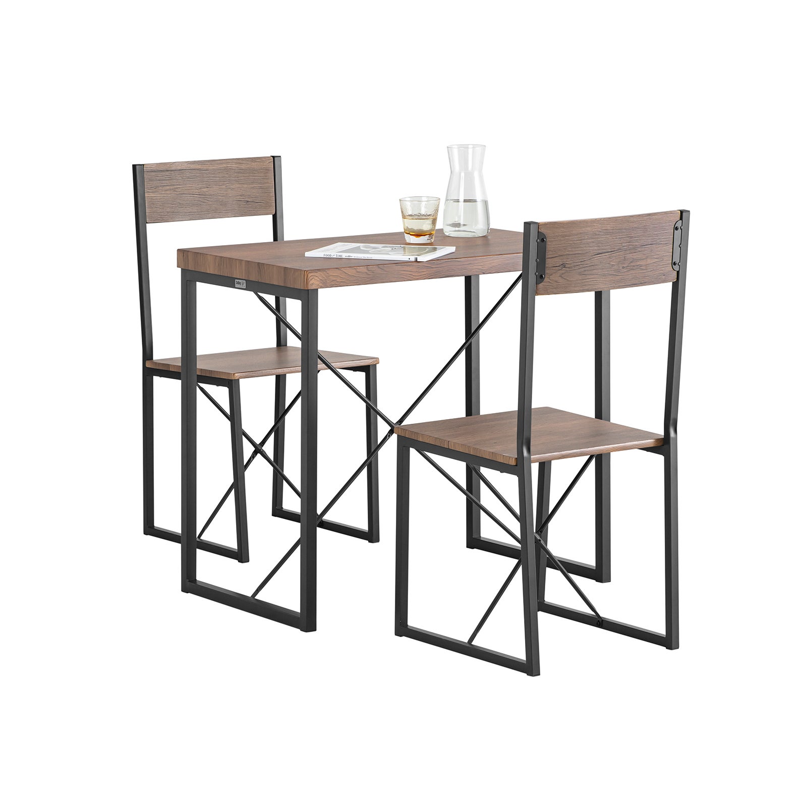 SoBuy OGT19-N Set de 1 Table + 2 Chaises Table à Manger Table de ...