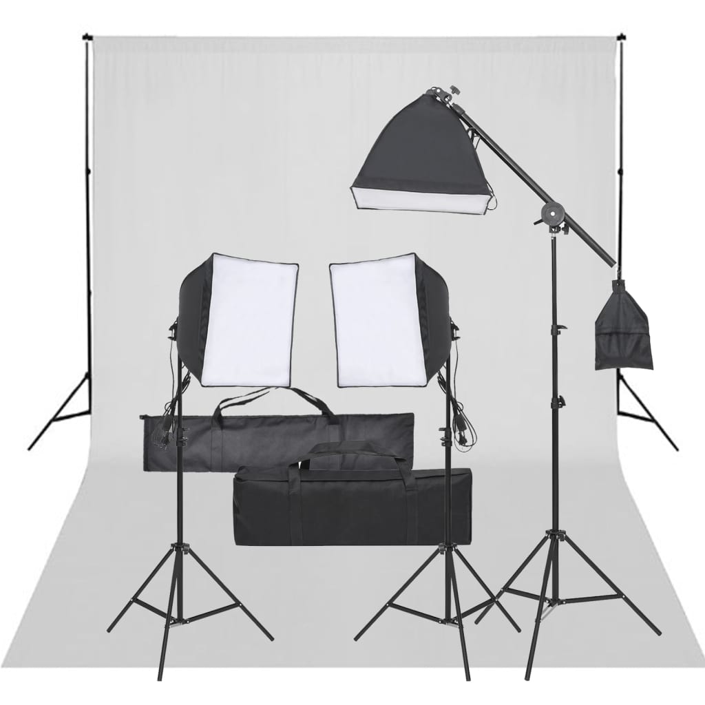 VidaXL Kit per Studio Fotografico con Set di Luci e Fondale | Leroy Merlin
