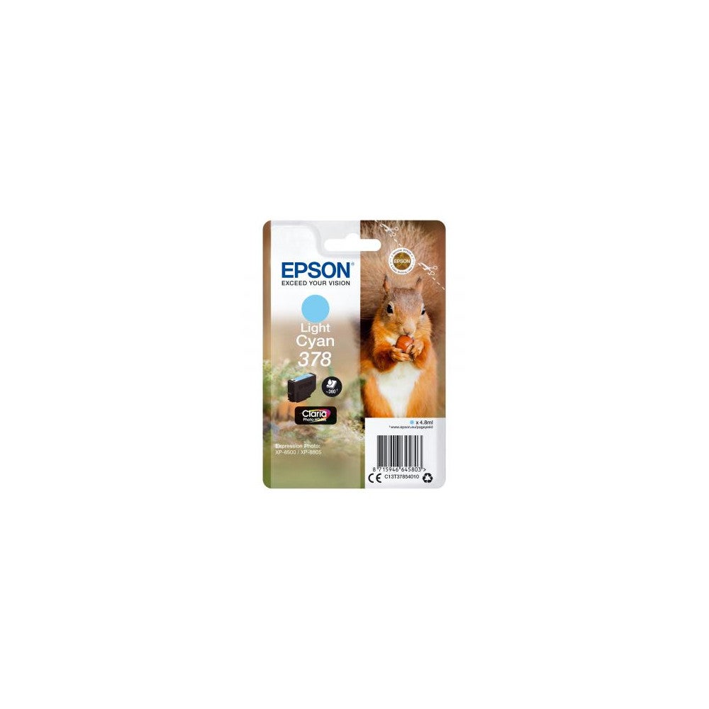 Cartouche d'encre Epson 378 Cyan clair Claria Photo HD 4,8 ml | Leroy ...