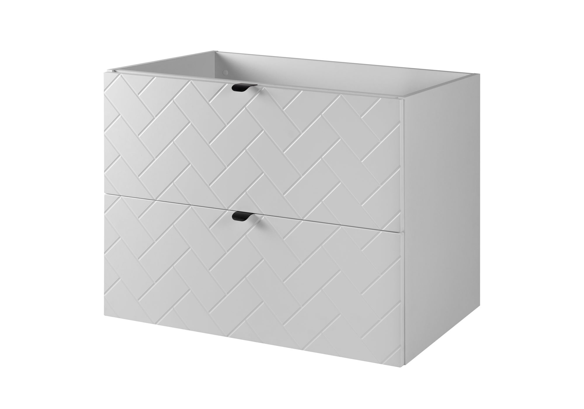 Mueble de baño, Blanco Mate, 80 x 57 x 46 cm, tiradores Negros | Leroy ...
