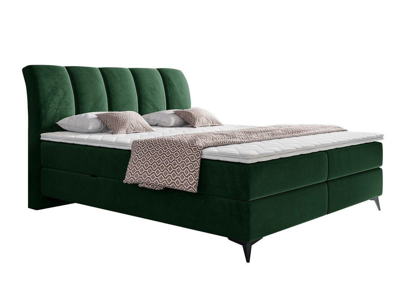Letto continentale ComfiDream 170, Doppio, Continentale, Verde, 160x200 ...