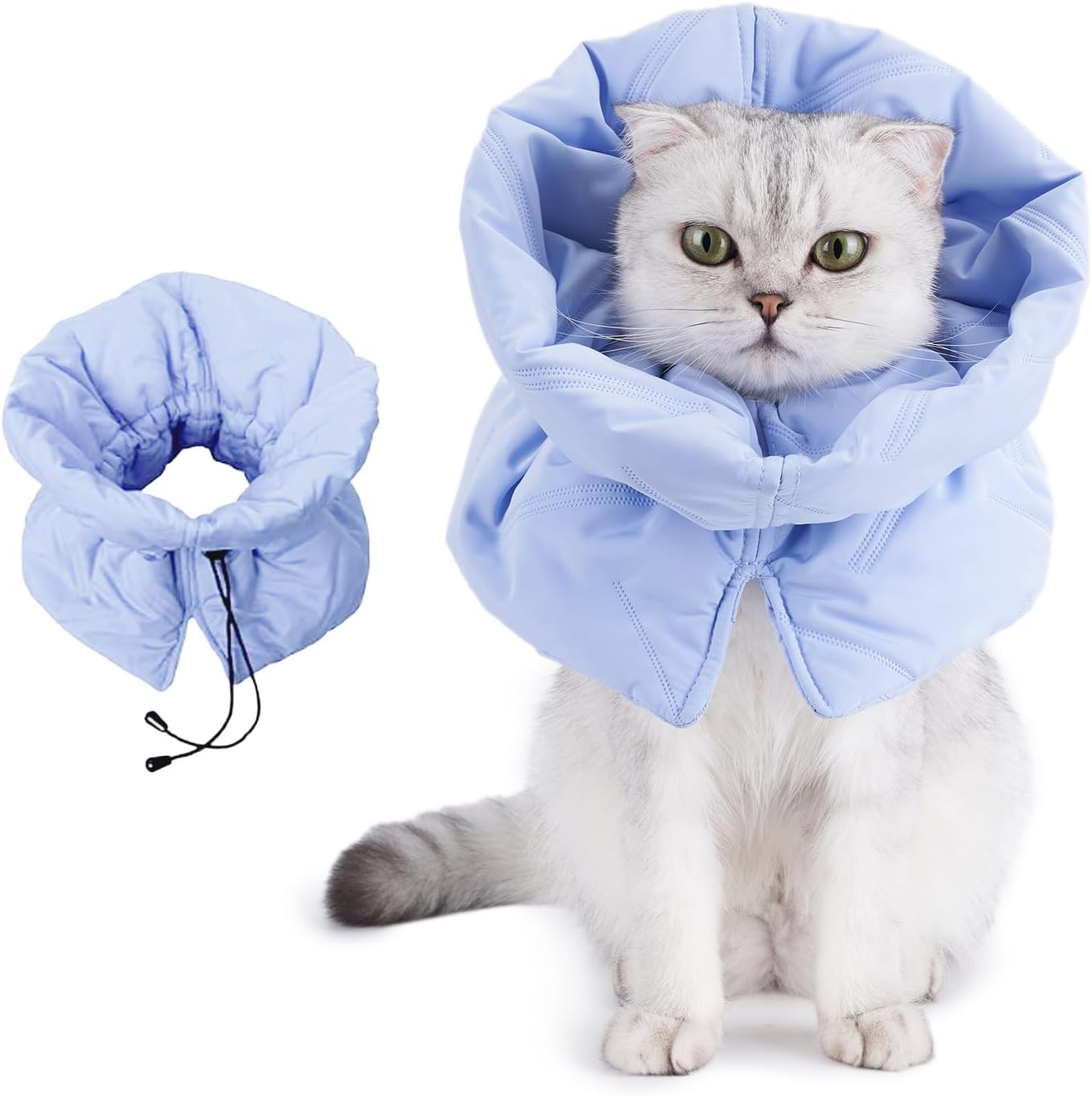 Collier conique ajustable pour chat, alternative légère et souple au ...