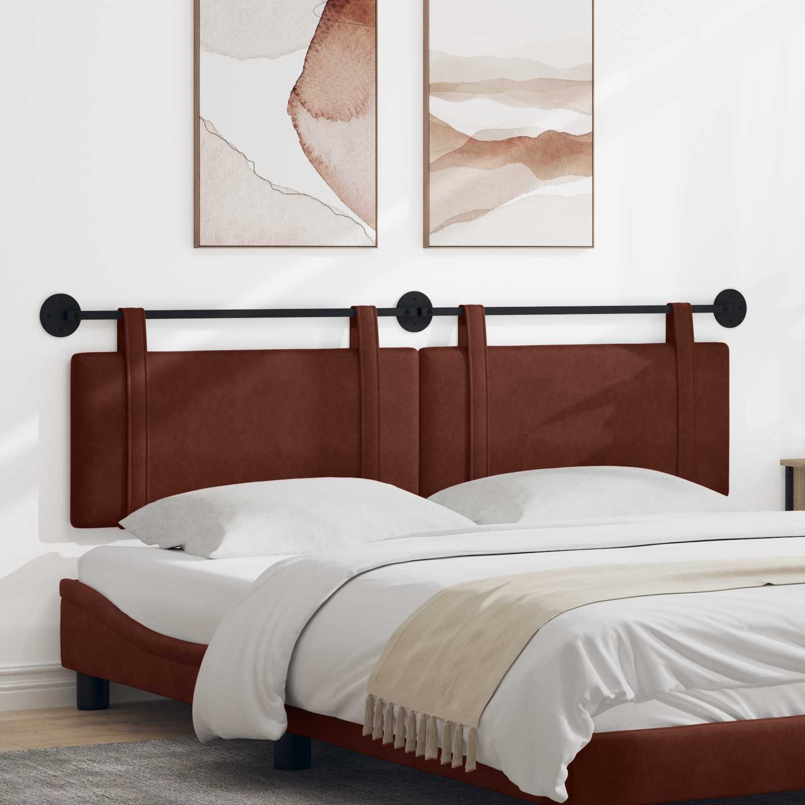 Tête de lit suspendue Brun Brillant PU antique | Leroy Merlin