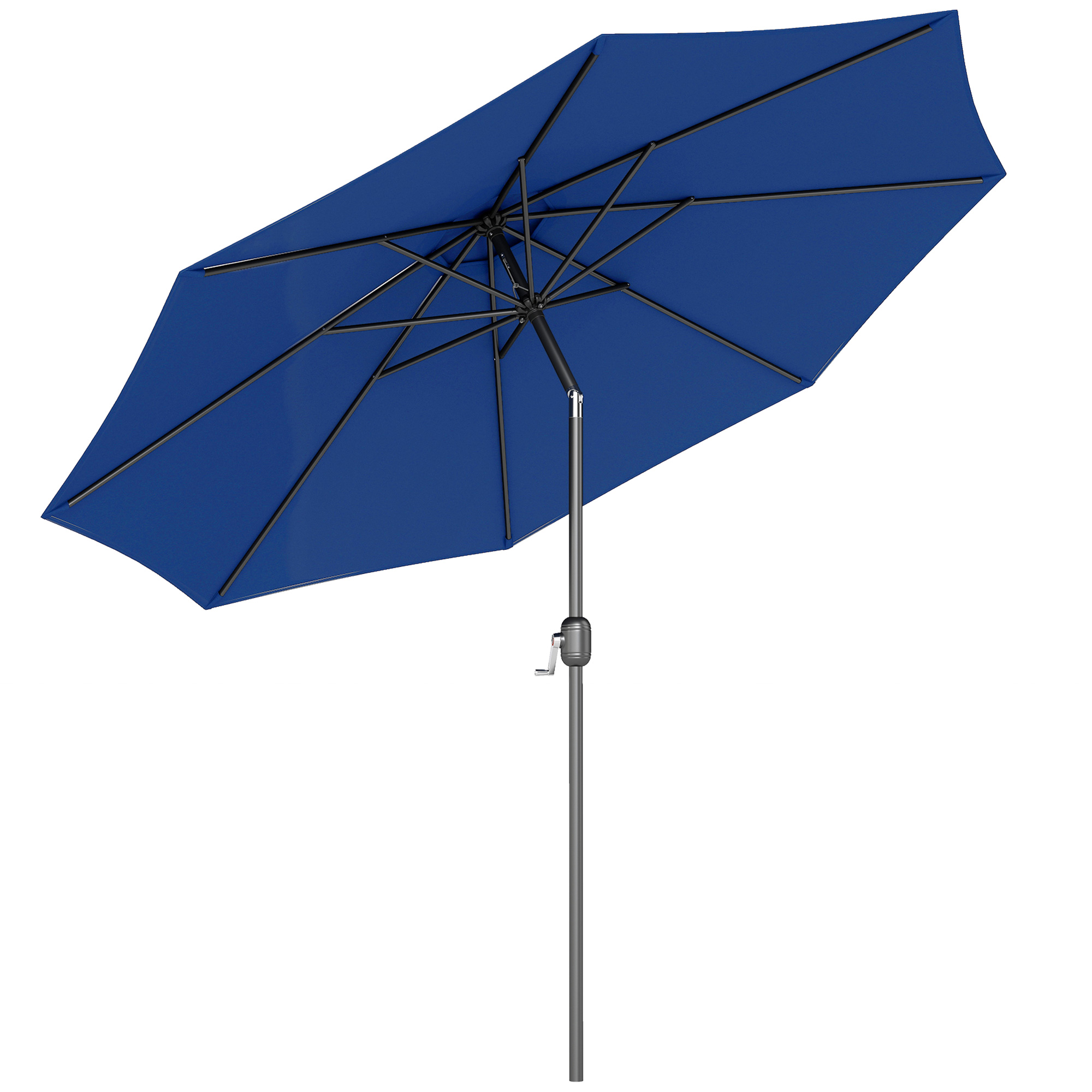 Parasol de jardin extérieur Parasol droit inclinable Ø 3 m en métal ...