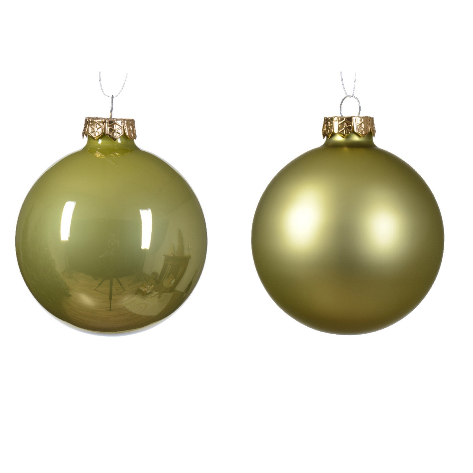 Boules de Noël en verre vert pistache / 16 boules Ø 3,5 cm | Leroy Merlin