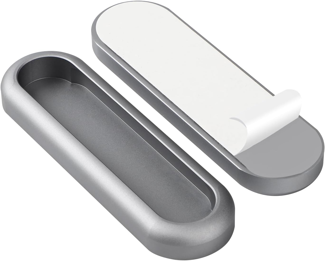 5 Pack Stick on Handle 4 inch Adhesive Handles Gray barn Door Finger ...