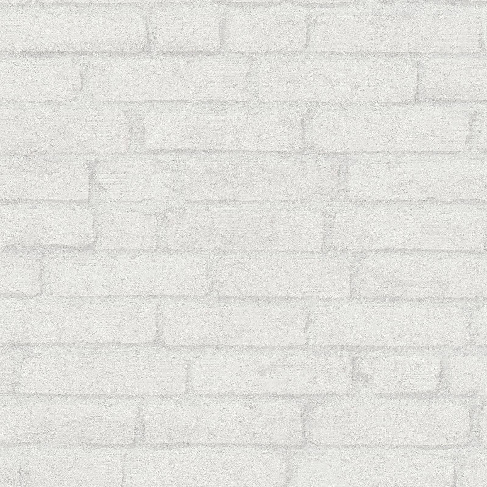 Papel pintado ladrillo blanco estilo industrial Papel pintado estampado ...