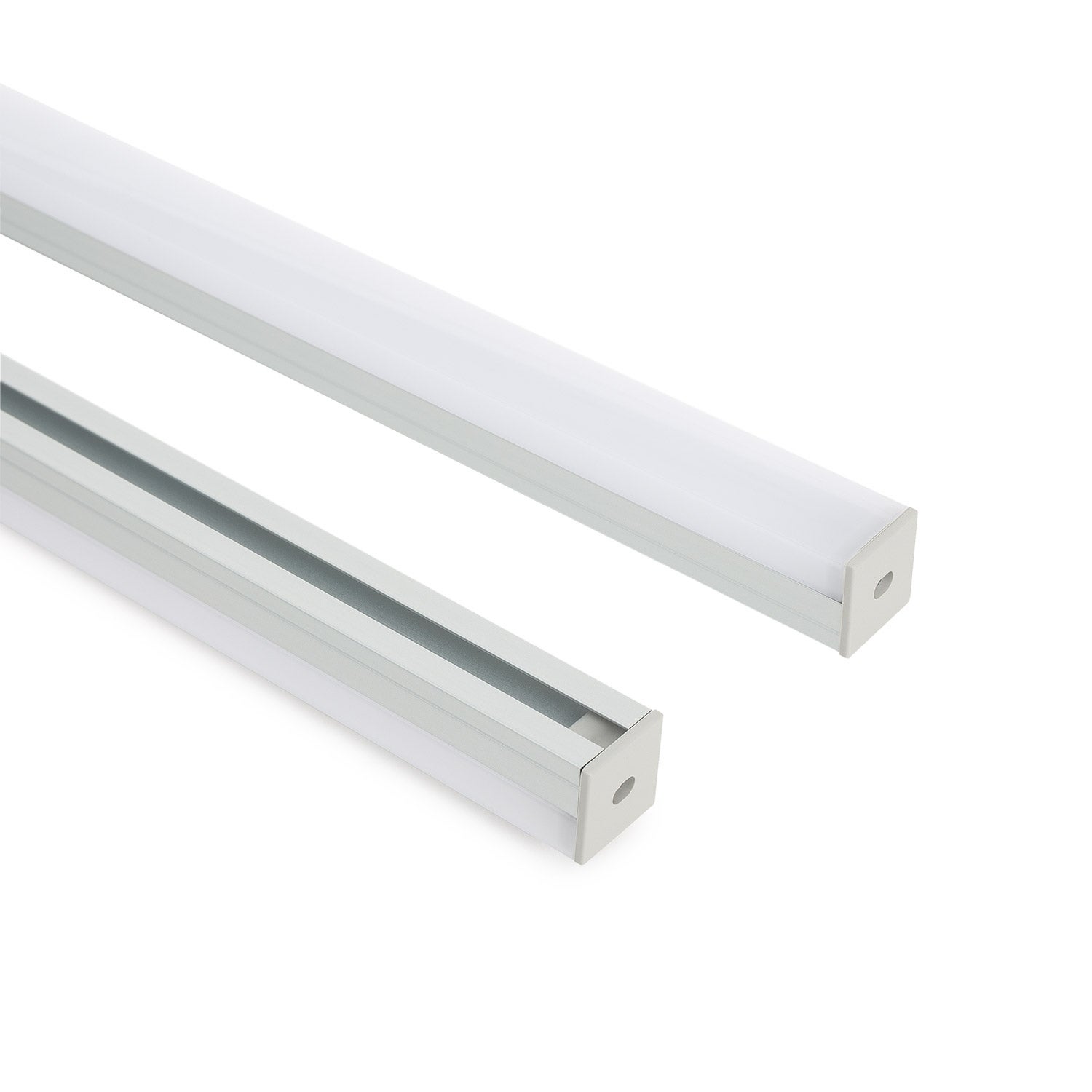 Ledkia Perfil Aluminio Colgante 2m para Tira LED hasta 17 mm Aluminio 2 ...